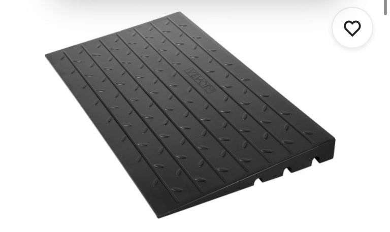 VEVOR Rubber Threshold Ramp, 4" Rise Threshold Ramp Doorway, 3 Channels ...