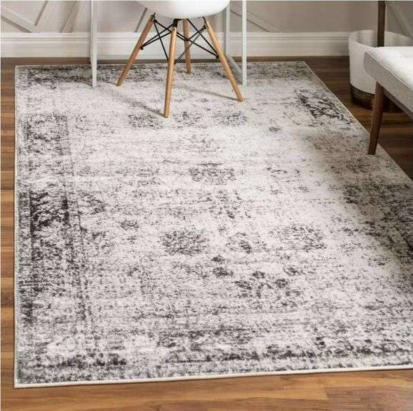 Unique Loom Sofia Collection Area Rug Gray with Distressed Pattern 2’6 ...