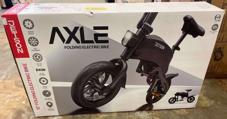 Jetson Axle 12-Inch Folding Electric Bike with 250W Motor - Metzger ...
