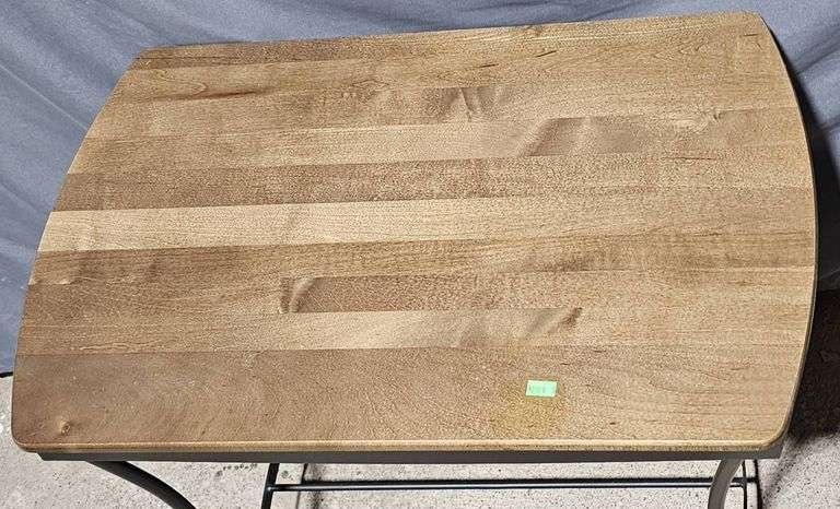 Longaberger WoodCrafts Table with Iron Base 25.5″ x 15.5″ x 21 ...