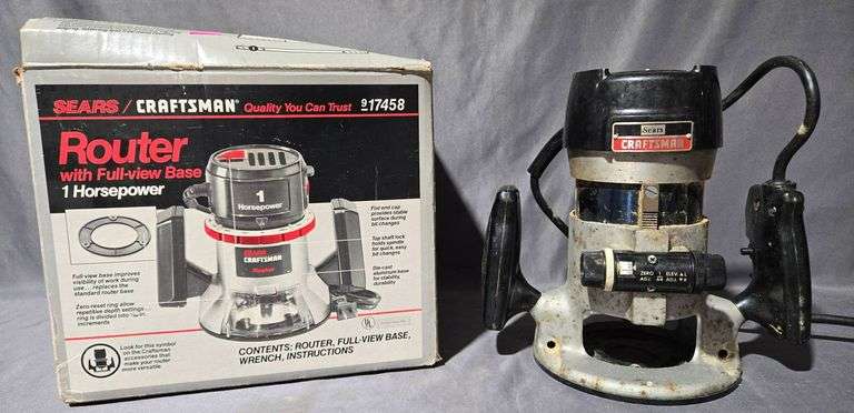 Craftsman Sears Model 315.17381 Router with Full-View Base and Original ...