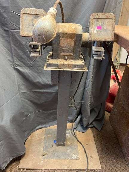 Craftsman Industrial Bench Grinder with Stand and Lamp - Metzger ...