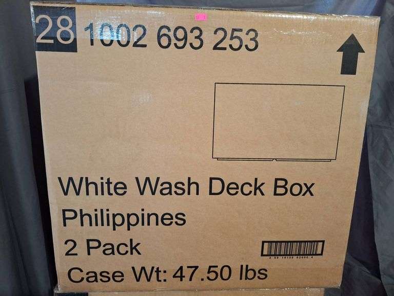 Set of 2 White Wash Cement Planter - Metzger Property Services, LLC