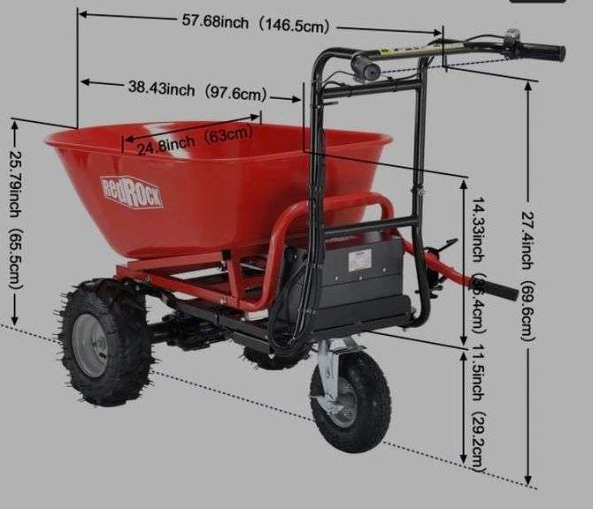 RedRock Electric-Powered Wheelbarrow with Four-Wheel Design - Metzger ...