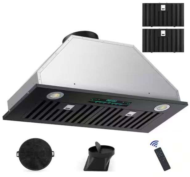 Velivi 30 in. 900 CFM Convertible Ductless Insert Range Hood In ...