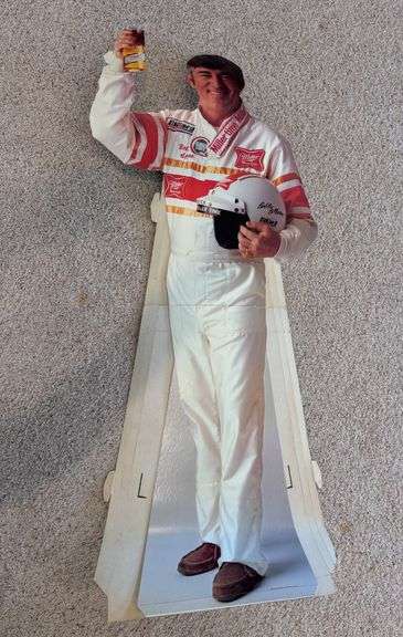 Cardboard Standee of a Racing Driver Bobby Allison Holding a Helmet and ...