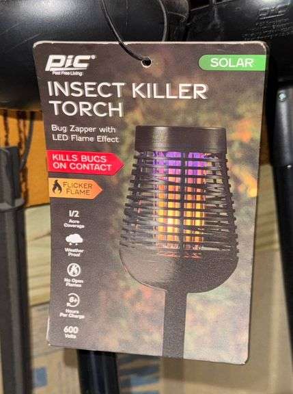 Set of (6) PIC Solar-Powered Insect Killer Torches - Metzger Property ...