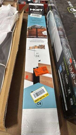 HOFT Line Post Kit - 44 in. x 3 in. x 3 in. Black Aluminum Railing Line ...