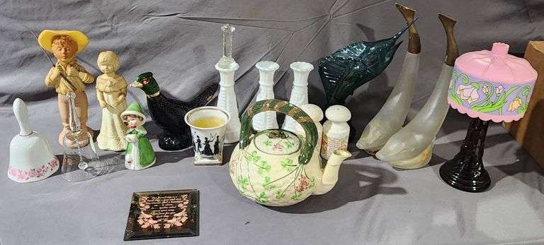 Avon Ceramic and Glass Items, Including Figural Bottles and Decorative ...
