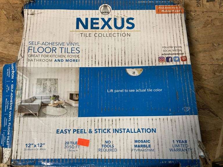Nexus Mosaic Self Adhesive Floor Tiles - Metzger Property Services, LLC