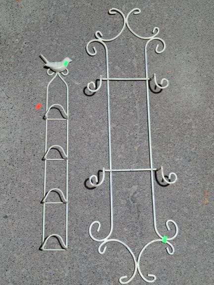 Metal Wall-Mounted Holders with Bird Accents and Scroll Design ...