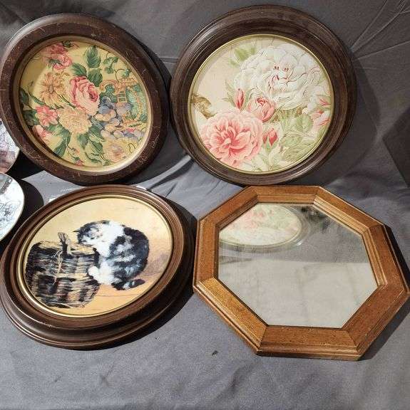 Decorative Plates and Framed Artwork Set by Edwin M. Knowles and Others ...