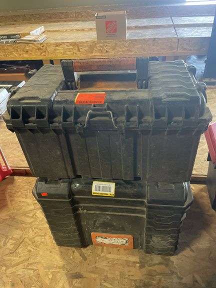 Ridgid double Rolling tool box, Has some damage - Metzger Property ...