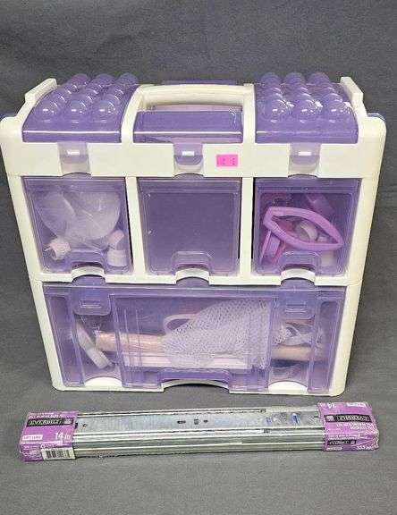 Wilton Storage Container with Accessories and Everbilt Drawer Slide Set ...