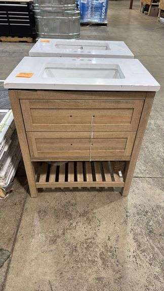 Home Decorators Collection Autumn 30 in. Single Sink Weathered Tan Bath ...