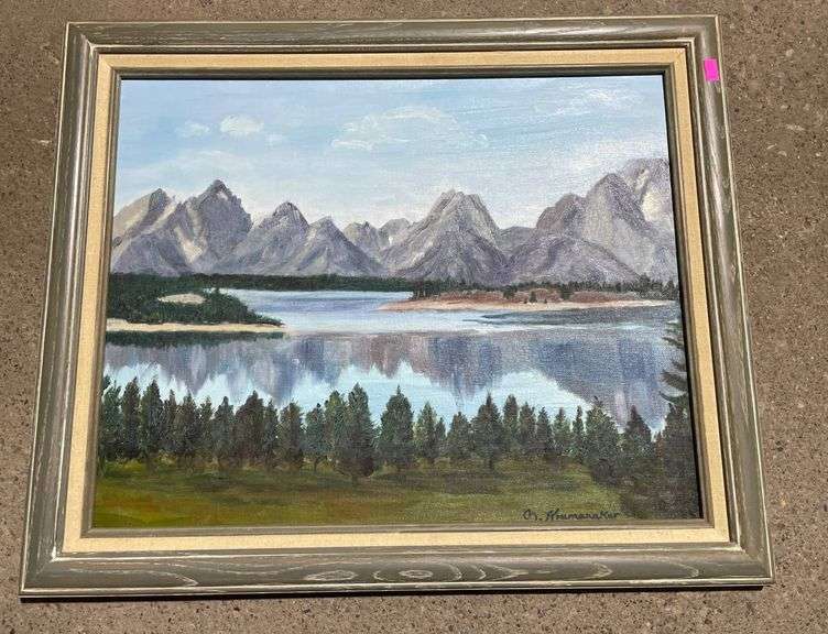 Framed Landscape Oil Painting on Canvas, Signed by Artist - Metzger ...