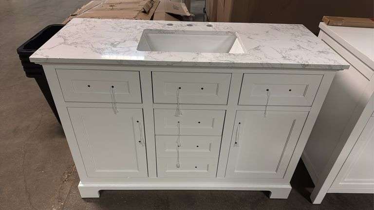 Home Decorators Collection Doveton 48 in. Single Sink Freestanding ...
