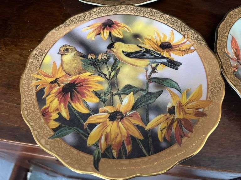 Set of Five Limited Edition Porcelain Plates by Janice Grende for the ...