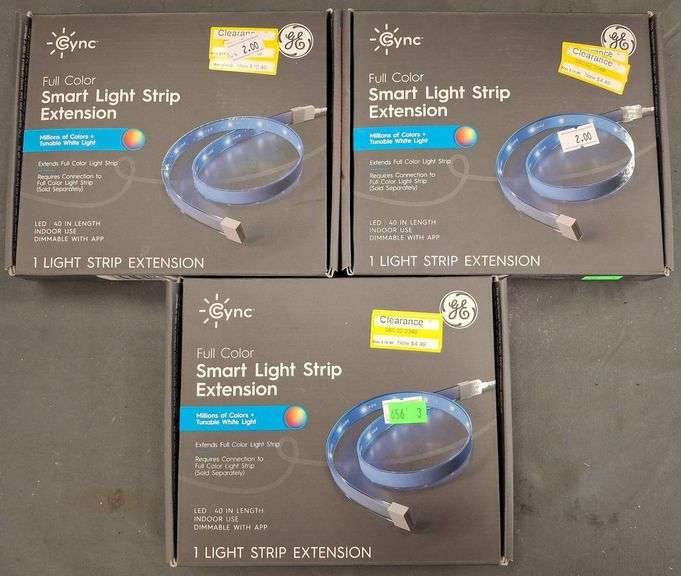 Three GE Cync Full Color Smart Light Strip Extensions - Metzger ...