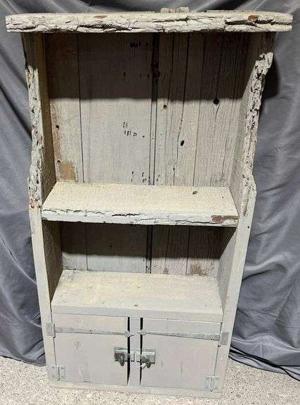 Painted Shelving Unit with Dual Cabinet Doors, 21x8x31 - Metzger ...
