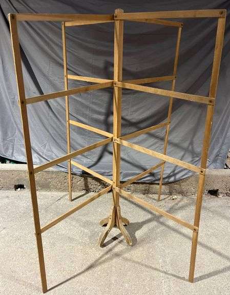 Folding Wood Umbrella Drying Rack with Base - Metzger Property Services ...