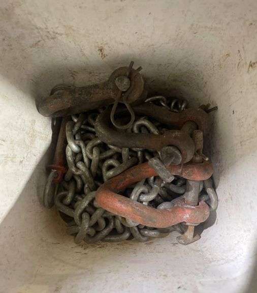 Metal Chains and Shackles in Plastic Container - Metzger Property ...