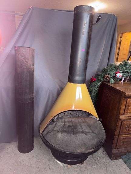 Mid-Century Modern Cone-Shaped Fireplace with Pipe Attachment - Metzger ...