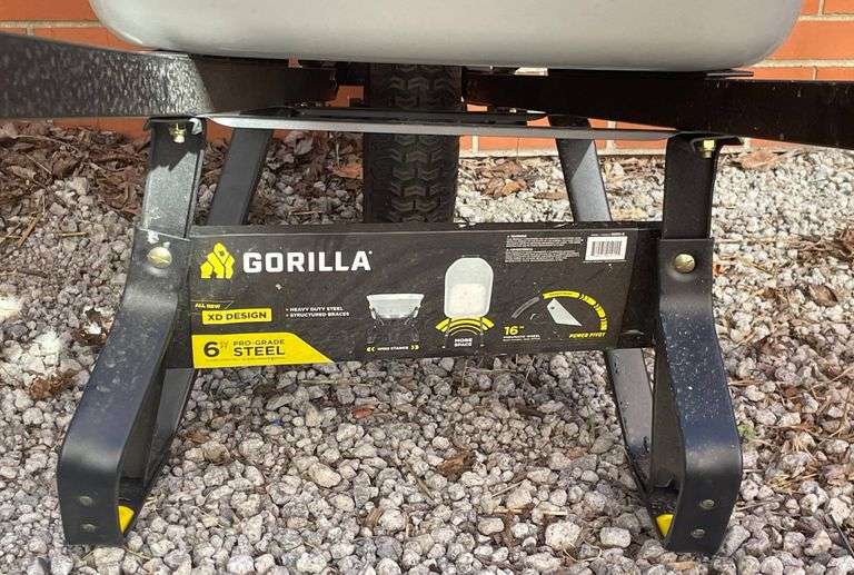 Gorilla XD Design 6 Cubic Foot Steel Wheelbarrow with Pneumatic Wheel ...