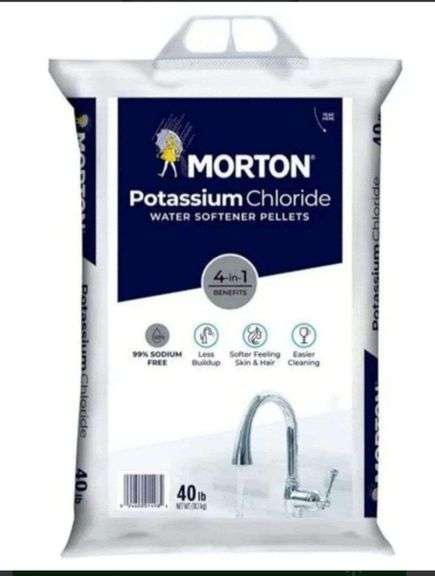 MORTON SALT 40LB Potassium Chloride, water Softener pellets - Metzger ...