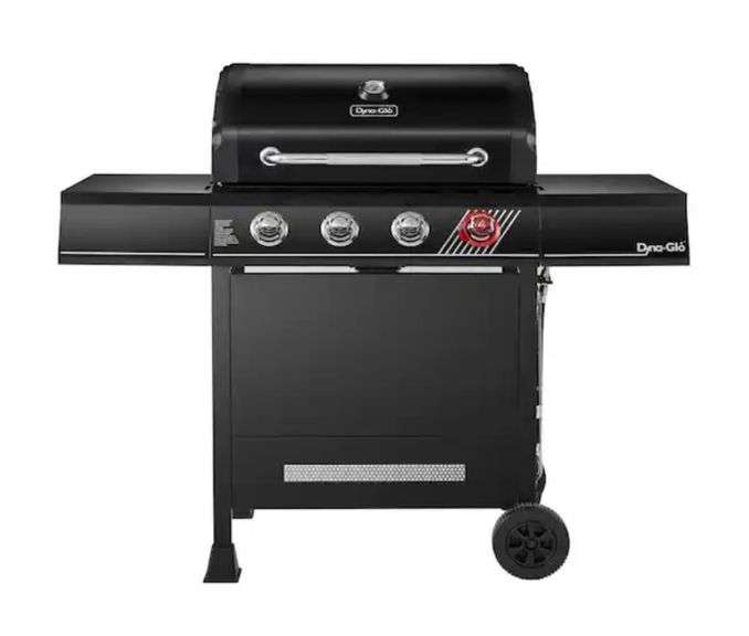 Dyna-Glo 4-Burner Propane Gas Grill in Matte Black with TriVantage ...