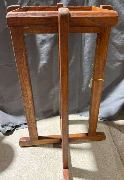 Hardwood Plant Stand with Square Top - Metzger Property Services, LLC