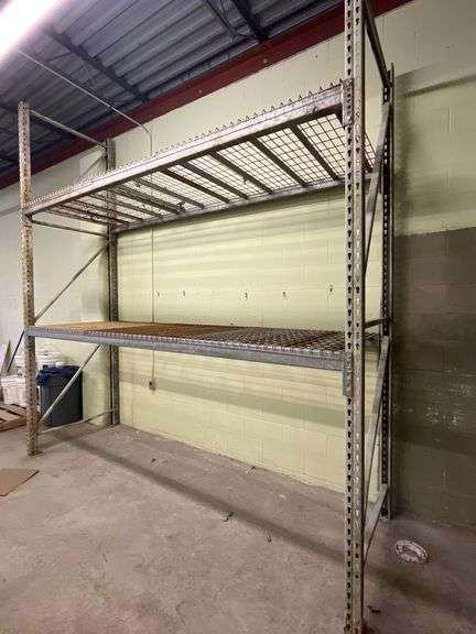 Industrial Metal Storage Rack with Two Shelves 130x41x138” - Metzger ...