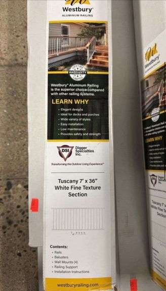 Deck railing C10 TWH SECT 7 ft. X 36 in. T with MNTS - Metzger Property ...