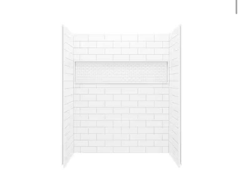 Bootz Industries NexTile 30 in. D x 60 in. W x 74 in. H Composite ...