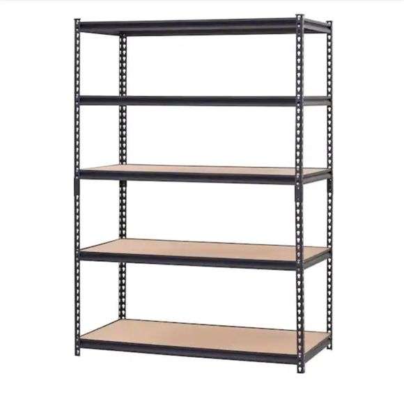 Muscle Rack 5-Tier Heavy Duty Steel Garage Storage Shelving Unit in ...