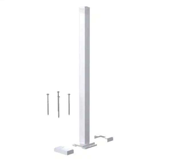 Peak Aluminum Railing 40 in. H x 4-11/16 in. W White Aluminum Deck ...