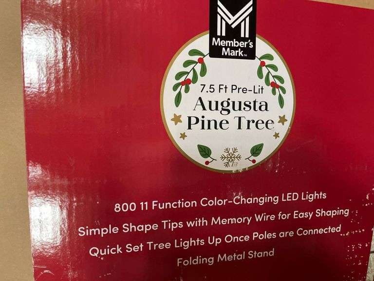 Member’s Mark 7.5-Foot Augusta Pine Tree with LED Lights - Metzger ...