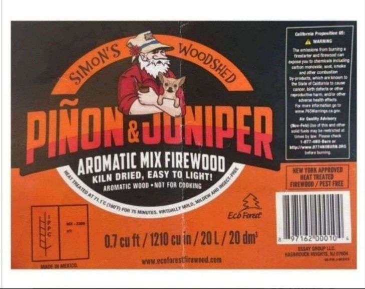 Pinon and Juniper Aromatic Mix Firewood 0.7 cu. Ft bundle - Metzger ...