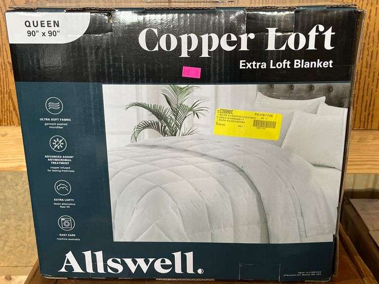 Allswell Copper Loft Queen Extra Loft Blanket, 90″ x 90″ - Metzger ...