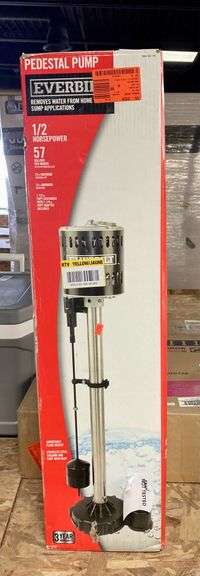 Everbilt 1/2 HP Stainless Steel and Cast Iron Pedestal Sump Pump ...
