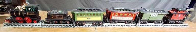 1970s McCoy Beam Train Set with Central Railroad of New Jersey Cars and ...
