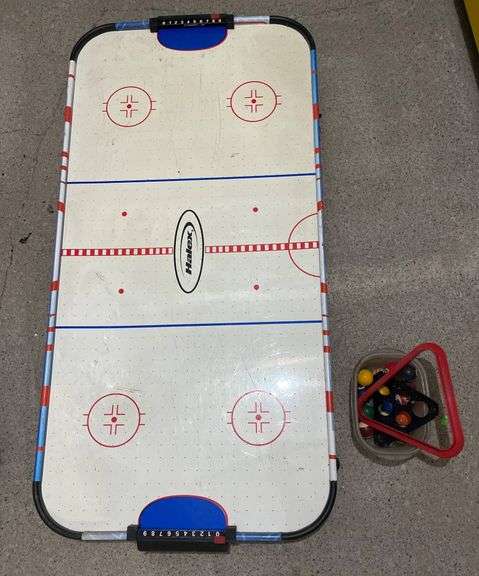Halex Air Hockey Table with Mini Pool Balls and Rack - Metzger Property ...