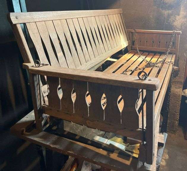 Outdoor Hanging Bench with Chain Hardware 58-Inch - Metzger Property ...