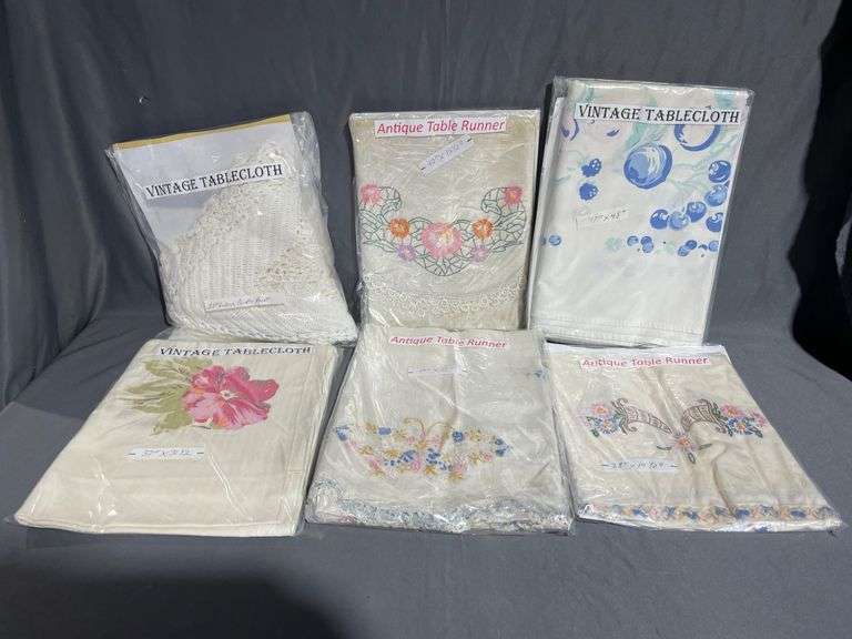 Tablecloths and Table Runners with Assorted Embroidered and Crochet ...