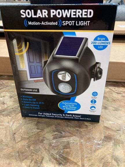 Sensor Brite Black Solar Powered Motion Activated Outdoor Integrated ...