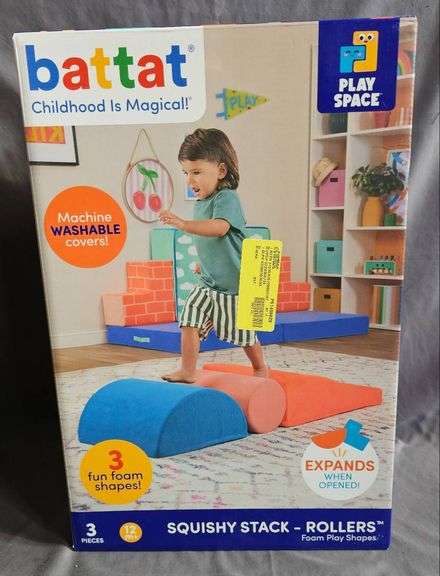 Battat Squishy Stack Rollers Foam Play Shapes, 3 Pieces - Metzger ...
