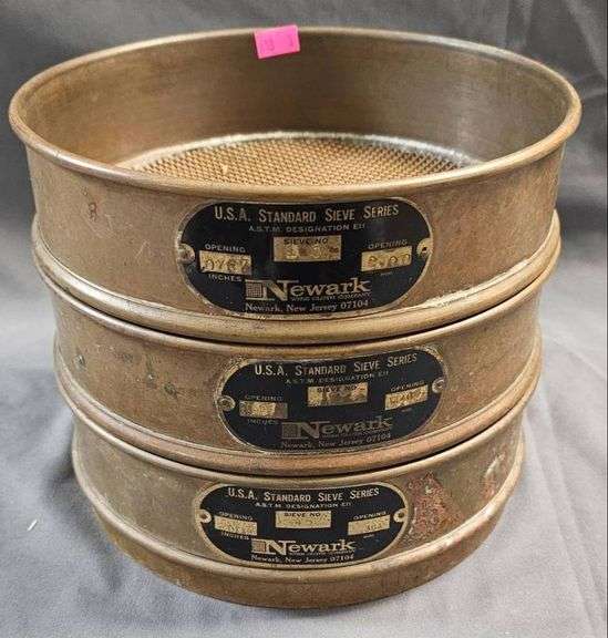 Set of Newark Wire Cloth Company U.S.A. Standard Sieves, ASTM ...
