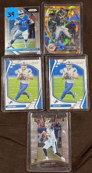 5 - Jared Goff & Golden Tate III Football Cards - Metzger Property ...