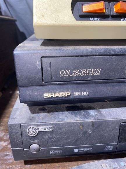 Electronic Equipment Lot: PC Concepts Power Controller, Sharp VCR, GE ...
