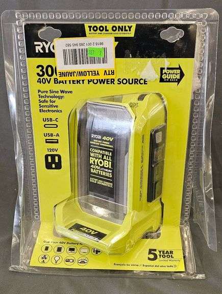 Ryobi 40V Battery Power Inverter with USB-C and USB-A Outputs - Metzger ...